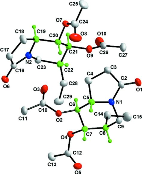 Molecular Structure Of The Title Compound Showing The Atom Labeling Download Scientific Diagram