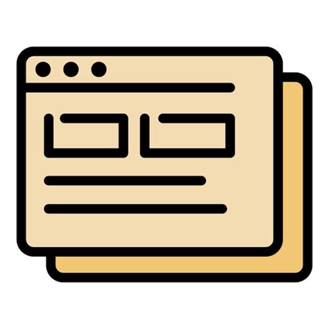 Premium Vector Browser Internet Icon Outline Browser Internet Vector Icon Color Flat Isolated