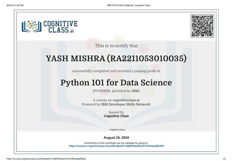 Python 101 For Data Science A Course On Cognitiveclassai Powered By
