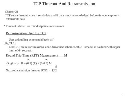Ppt Tcp Timeout And Retransmission Dokumen Tips