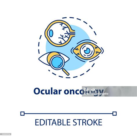 안구 종양학 개념 아이콘 눈 신 생물 진단 및 치료 구조 눈의 기능 안과 아이디어 얇은 라인 일러스트 벡터 절연 윤곽선 Rgb 색상 드로잉 편집 가능한 스트로크 개념에 대한