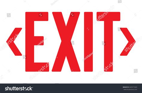 Vector Exit Sign Left Right Arrows Stock Vector Royalty Free Shutterstock