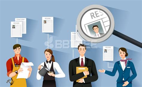 Recruit 01 Btill061 유토이미지 일러스트 벡터 면접 직장 직업 채용 회사 학력 학위 스펙