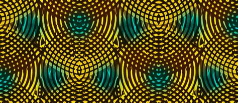 여러 가지 빛깔의 아프리카 직물 매끄럽고 질감이있는 패턴 황록색 갈색과 검은 색 기하학적 디자인 흑인 문화에 대한 스톡 벡터