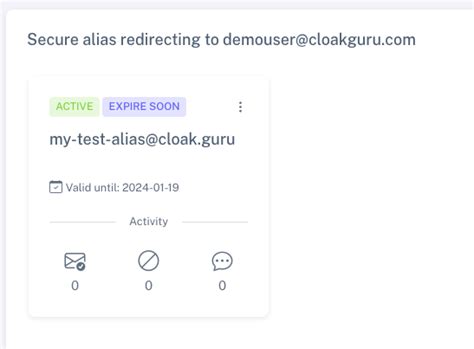 Create Aliases Cloakguru Documentation