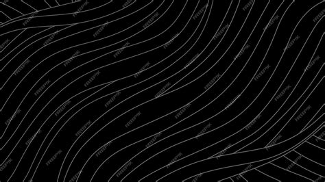 Premium Vector Abstract Wavy Lines Black And White Background Stock Vector