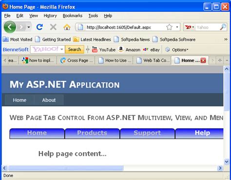 Aspnet Tab Control Using Multiview View And Menu Control In Vbnet