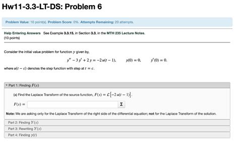 Solved Hw11 3 3 LT DS Problem 6 Problem Value 10 Point S Chegg Com