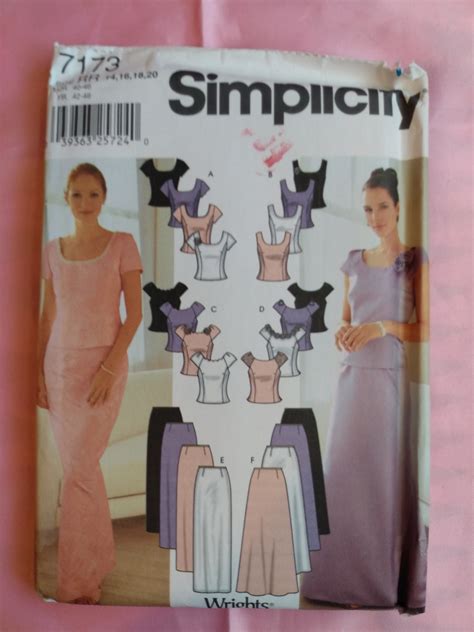 Plus Size Evening Tops And Skirts Complete Uncut Pattern Sizes 14