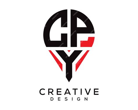 Premium Vector Cpy Letter Location Shape Logo Design