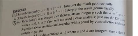EXERCISES Solve The Inequality X