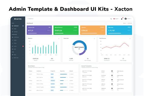 Admin Templates And Dashboard Ui Kits Xacton Responsive And Customizable Admin Templates And