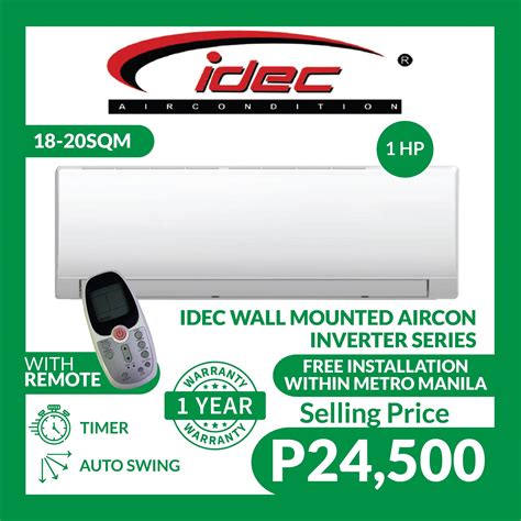 Idec Inverter Wall Mounted Aircon 1 Hp Tv And Home Appliances Air