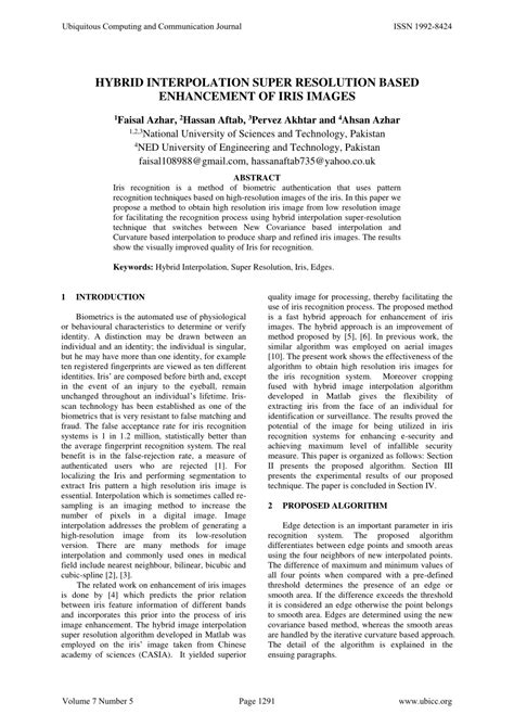 pdf hybrid interpolation super resolution based enhancement of iris