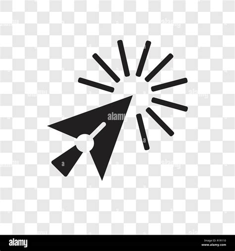 Click Vector Icon Isolated On Transparent Background Click Transparency Logo Concept Stock