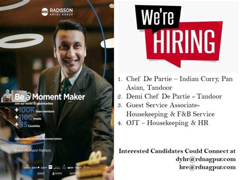 Job Solutions On Linkedin Radisson Blu Nagpur Is Hiring We Are Looking For An Amazing Talent To…