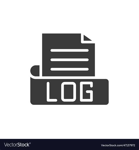 Log File Icon Filled From Royalty Free Vector Image