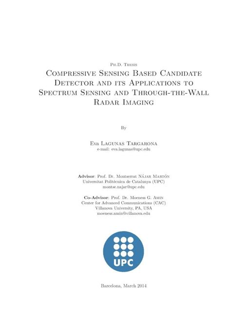 Pdf Ph D Thesis Compressive Sensing Based Candidate Detector · Compressive Sensing Based