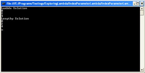 Lambda Expressions With Multiple Parameters