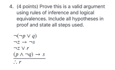 Solved Points Prove This Is A Valid Argument Using Chegg Com