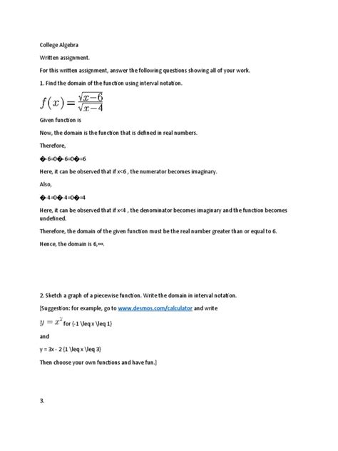 College Algebra Unit 1 Download Free Pdf Function Mathematics Mathematics