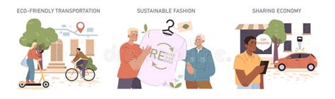 Sustainability Set Vector Illustartion Stock Vector Illustration Of