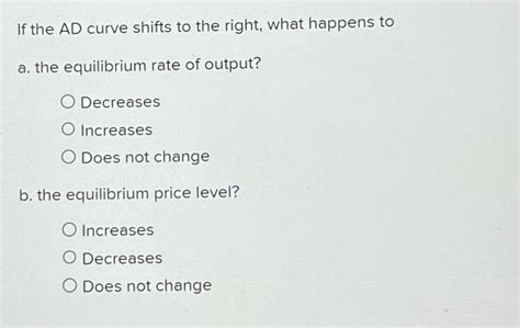 Solved If The AD Curve Shifts To The Right What Happens Chegg Com