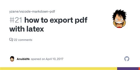 How To Export Pdf With Latex · Issue 21 · Yzanevscode Markdown Pdf · Github