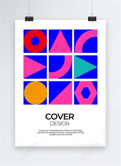 파란색 사각형으로 추상적인 기하학적 다채로운 커버 이미지 사진 465591041 무료 다운로드