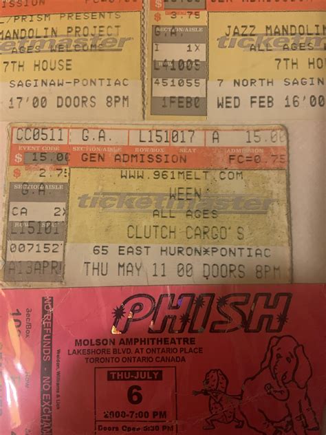 First Ween Show Ticket Stub R Ween