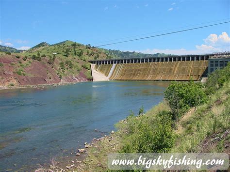 Holter Dam Along The Missouri River In Central Montana