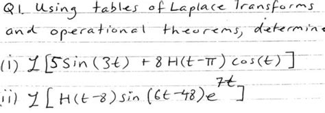 answered ql using tables of laplace transforms… bartleby