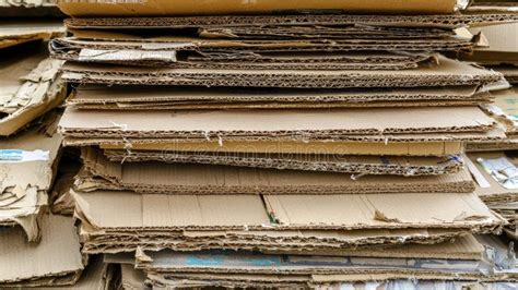 Cardboard Recycling Process Urban Setting Industrial Photography Waste