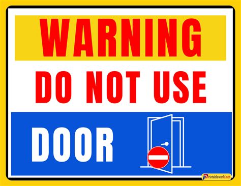 10 Printable Do Not Use Sign