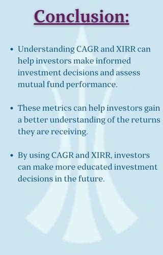 What Are Cagr And Xirr In Mutual Fund Imperial Money Pdf