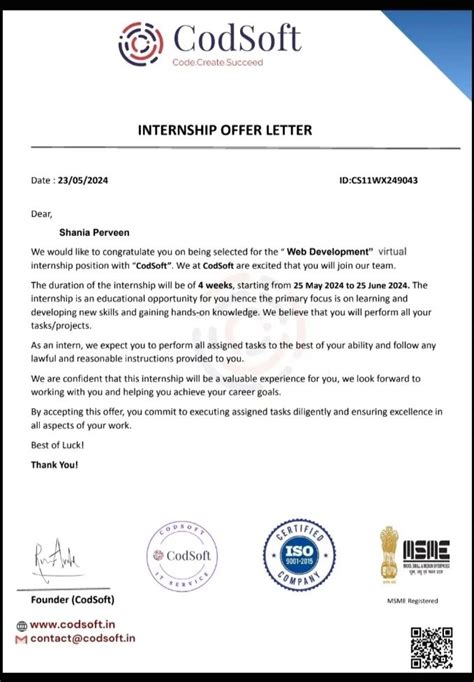 Sania Perveen On Linkedin Codsoft Webdevelopment Internship