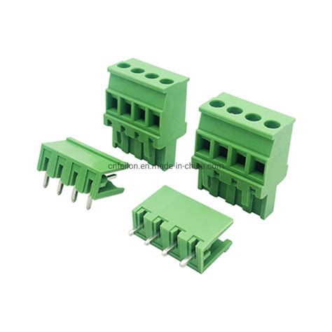 Edgka Mm Plug In Pcb Terminal Block Upright Side Outlet Plug With Straight Bent Pin Seat