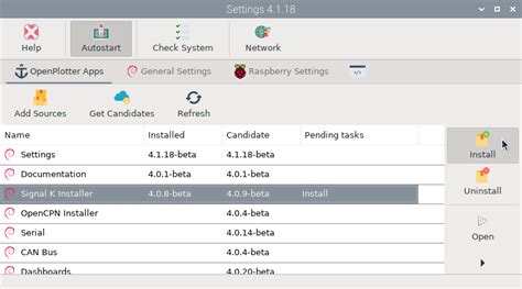 OpenPlotter Apps OpenPlotter X X