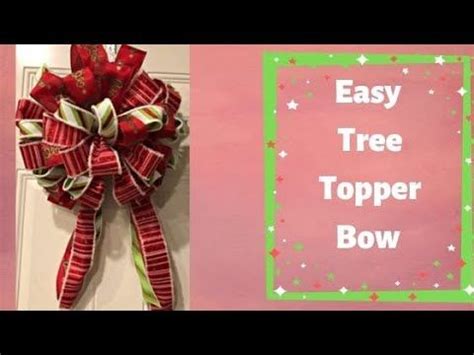 How To Make A Tree Topper Bow With The Pro Bow The Hand And How To Make Easy Hand Bows