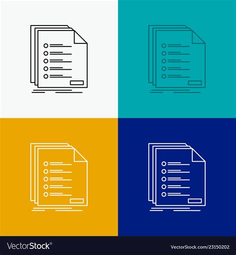 Check Filing List Listing Registration Icon Over Vector Image