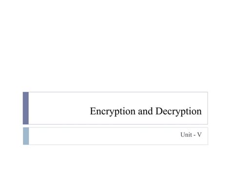 Encryption And Decryption Pdf Information And Network Security Computing