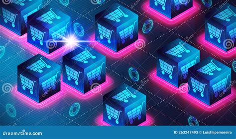 Decentralized ECommerce Concept DeCo D Illustration Stock Illustration Illustration Of