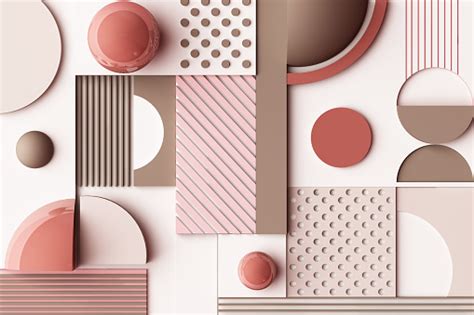 파스텔 핑크 톤의 기하학적 모양의 구성으로 디자인 3d 렌더링 일러스트레이션 기하 도형에 대한 스톡 사진 및 기타 이미지 기하 도형 3차원 형태 배경 주제 Istock