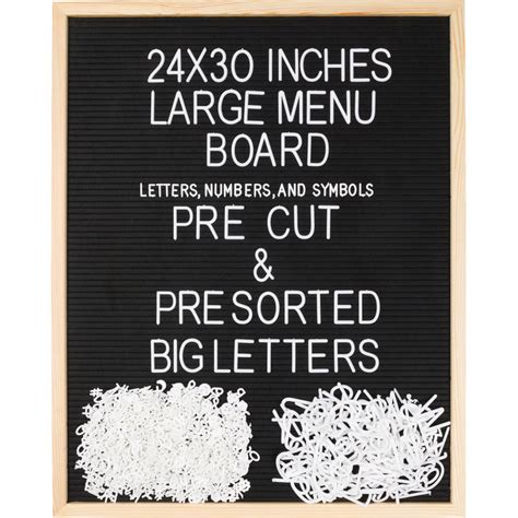 Extra Large Menu Board Letter Board 24x30 By Majestick Goods Black