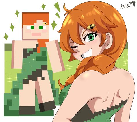 Alex Minecraft Drawn By Karbuitt Danbooru