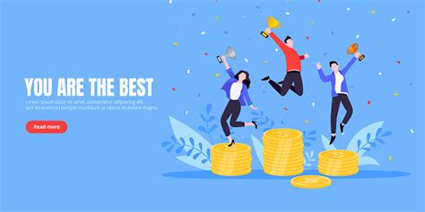 돈 연단에 서있는 사람들은 처음 3 위를 차지하고 트로피 컵으로 공중으로 뛰어 오릅니다 1위에 대한 스톡 벡터 아트 및 기타