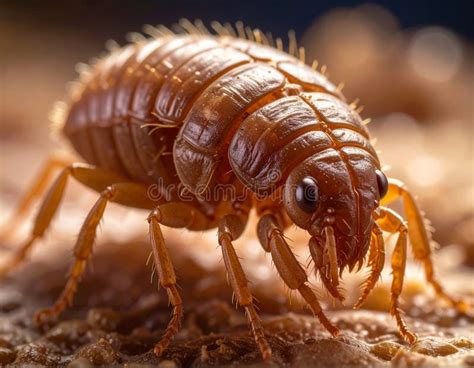 An Incredibly Detailed Macro Shot Of A Flea Showing Its Segmented Body