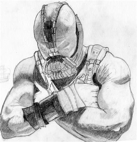 How To Draw Bane From The Dark Knight Rises Drawing Step By Step By