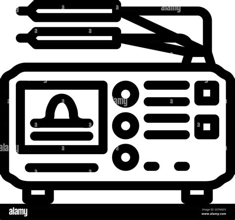 Test Equipment Tool Work Line Icon Vector Test Equipment Tool Work