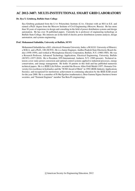 PDF Multi Institutional Smart Grid Laboratory